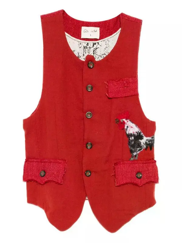 GG IN RED Wool Vest