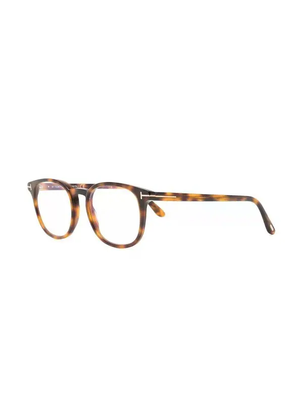 TOM FORD Round Frame Tortoiseshell-effect Glasses