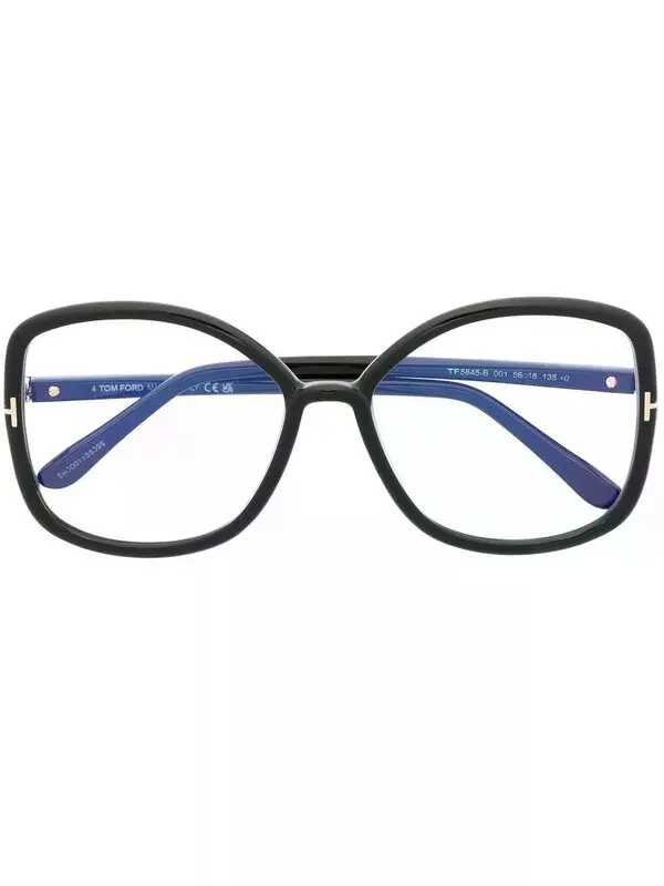 TOM FORD Oversized Frame Eyeglasses - Black