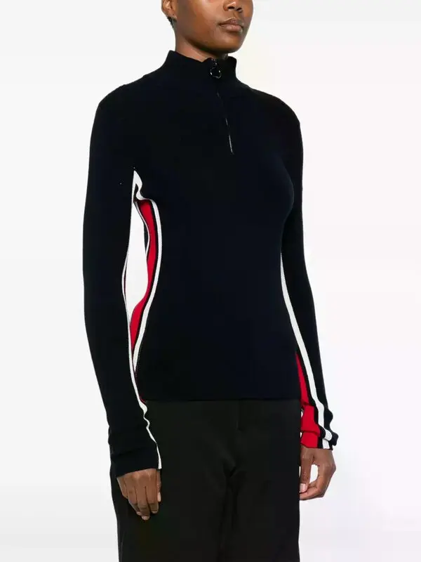 Fusalp Deltanao Side-stripe Zip-neck Sweater