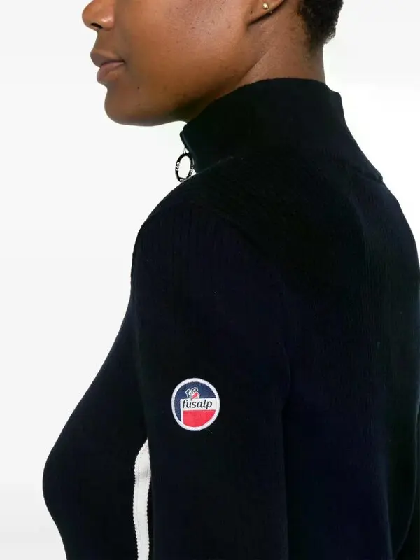 Fusalp Deltanao Side-stripe Zip-neck Sweater