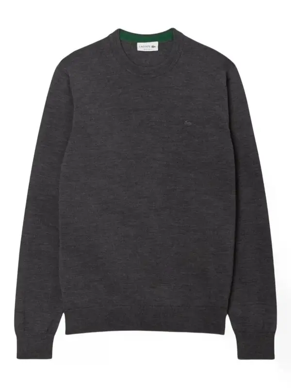 Lacoste Crew-neck Merino-wool Sweater - Grey