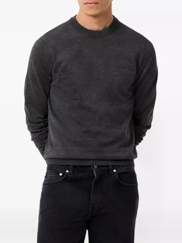 Lacoste Crew-neck Merino-wool Sweater - Grey