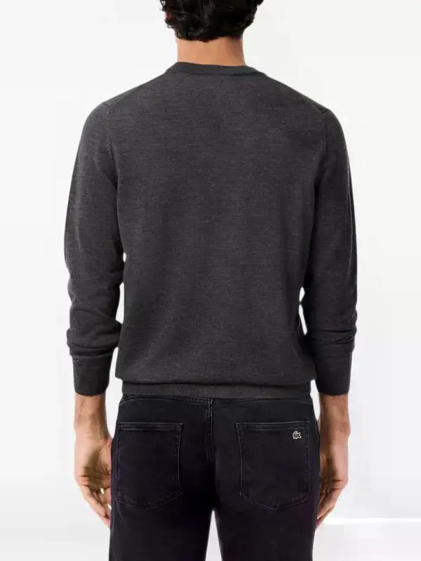 Lacoste Crew-neck Merino-wool Sweater - Grey
