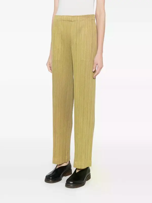 Issey Miyake Pleated Trousers - Green