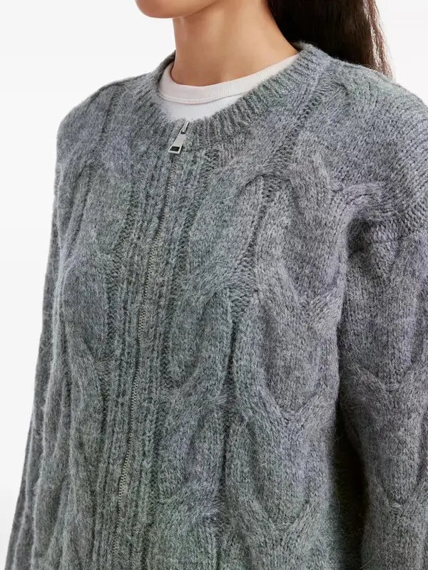 B+AB Cable-knit Zip-up Cardigan