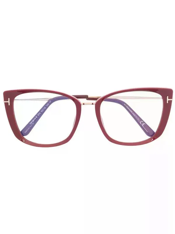 TOM FORD Square-frame Optical Glasses - Red
