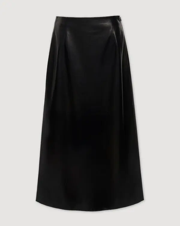 Veronica De Piante Gisele Nappa Leather Skirt