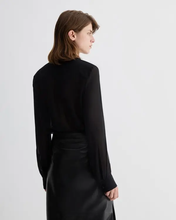 Veronica De Piante Julieta Shirt In Silk Georgette