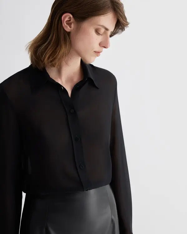 Veronica De Piante Julieta Shirt In Silk Georgette