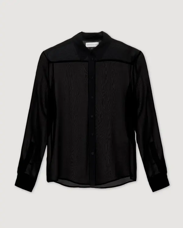 Veronica De Piante Julieta Shirt In Silk Georgette
