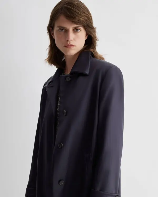 Veronica De Piante Heather Coat In Technical Cotton