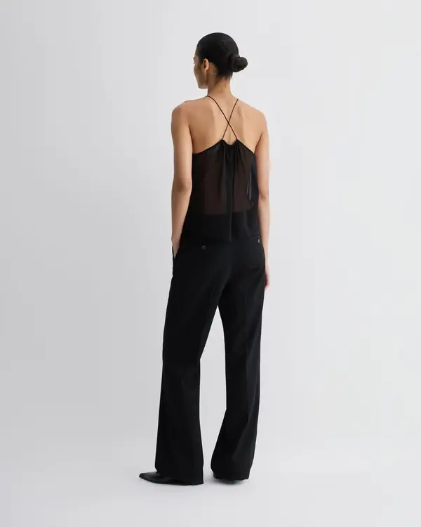 Veronica De Piante Greta Silk Top - Black