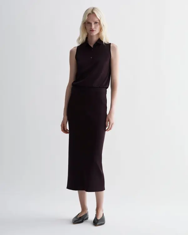 Veronica De Piante Caterina Silk Knit Skirt