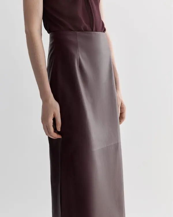 Veronica De Piante Gisele Nappa Leather Skirt