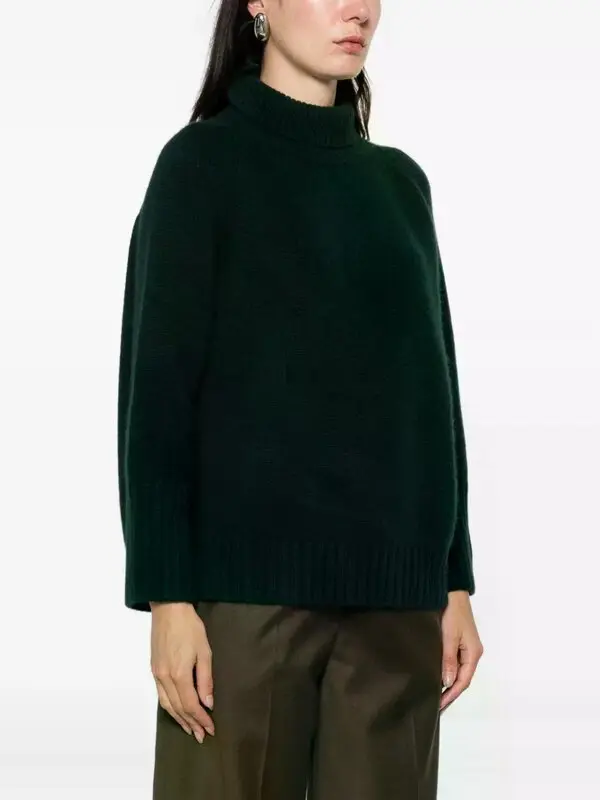 BEYOU Button Roll-neck Knitwear