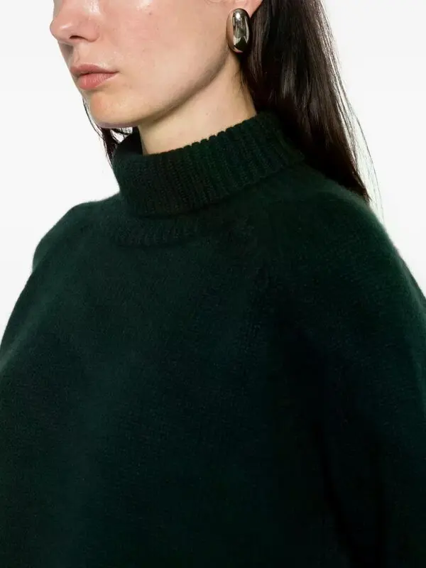 BEYOU Button Roll-neck Knitwear