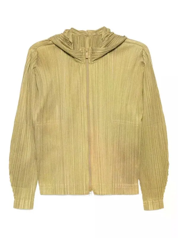 Issey Miyake Pleated Zip-up Jacket