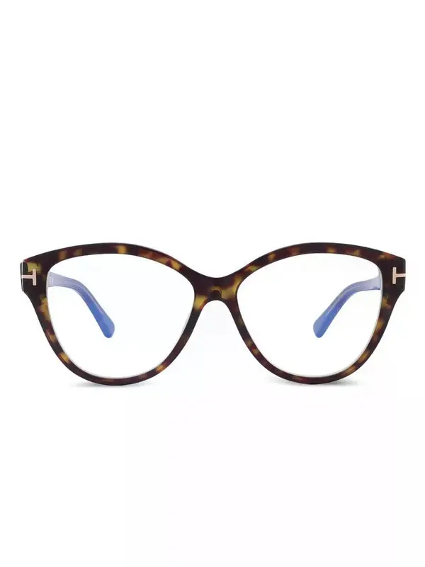 TOM FORD Full-rim Shield Eyeglasses - Brown