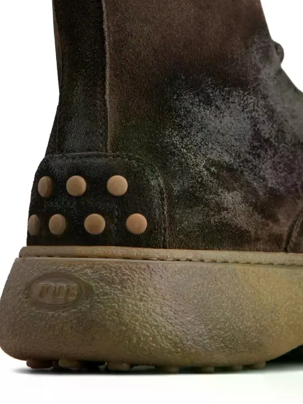 TOD'S Monogram Debossed Lace-up Boots