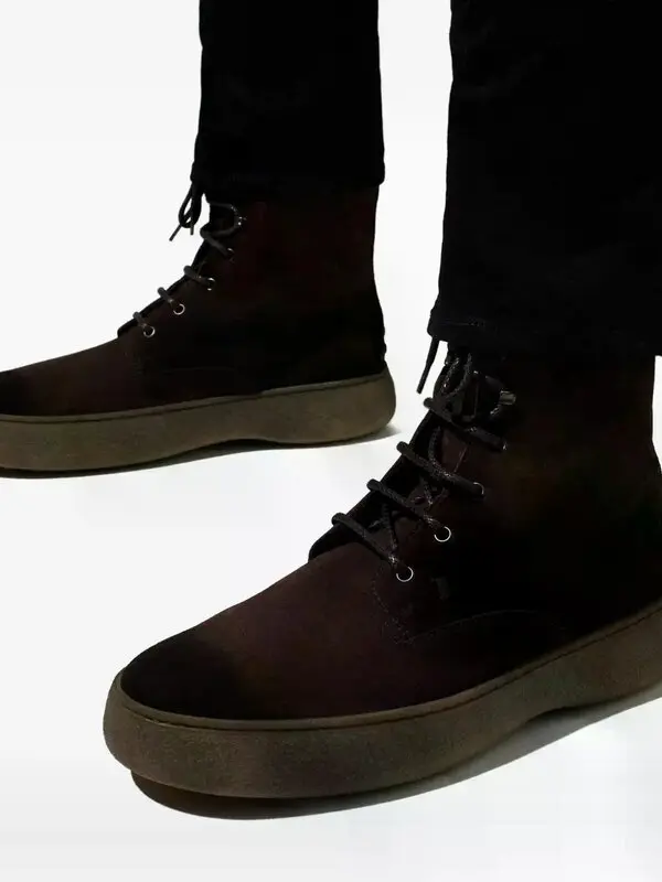 TOD'S Monogram Debossed Lace-up Boots