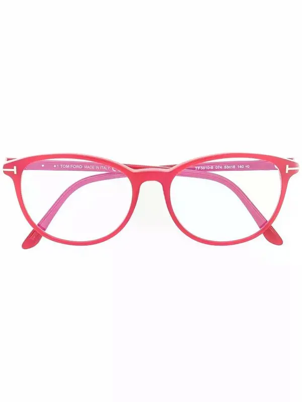 TOM FORD Ft5810 Oval Glasses - Red