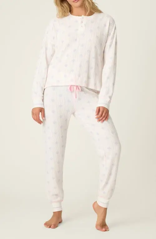 PJ Salvage Brushed Thermal Knit Pajamas - Ivory
