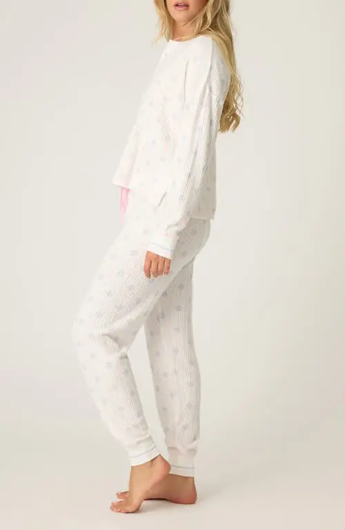 PJ Salvage Brushed Thermal Knit Pajamas - Ivory