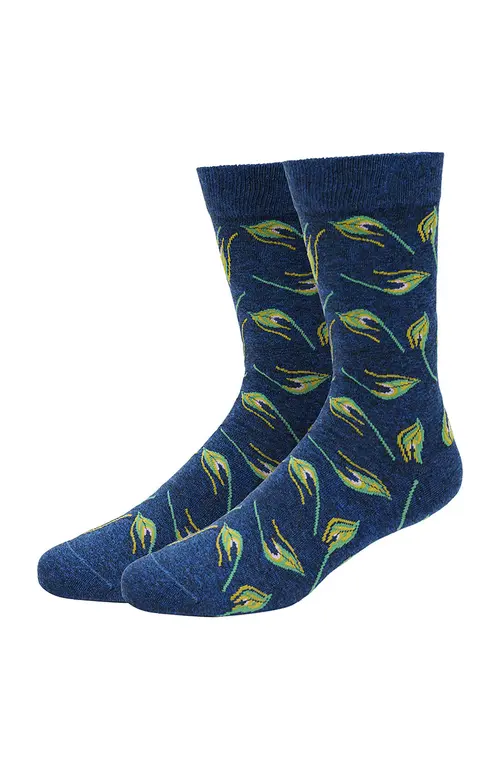 BEAU TIES OF VERMONT Leafy Patterned Socks - Leavey