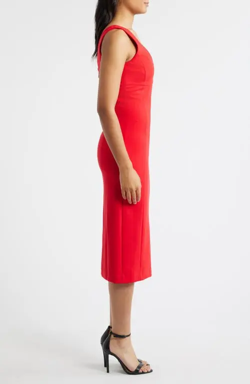 Spanx Spanxshape™ Ponte V-neck Sleeveless Midi Dress - Spanx Red