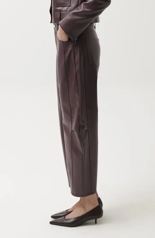 PISTOLA Coated Ankle Barrel Leg Jeans
