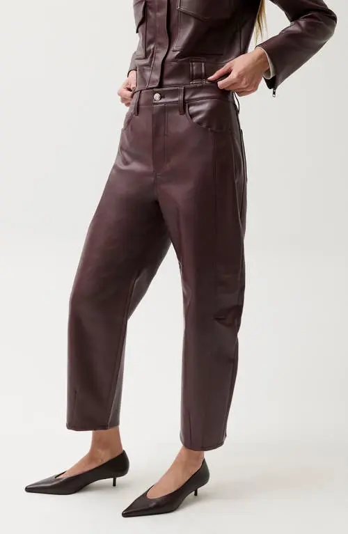 PISTOLA Coated Ankle Barrel Leg Jeans