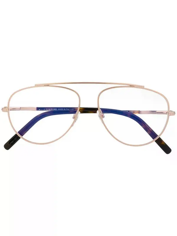 TOM FORD Aviator-frame Glasses - Gold