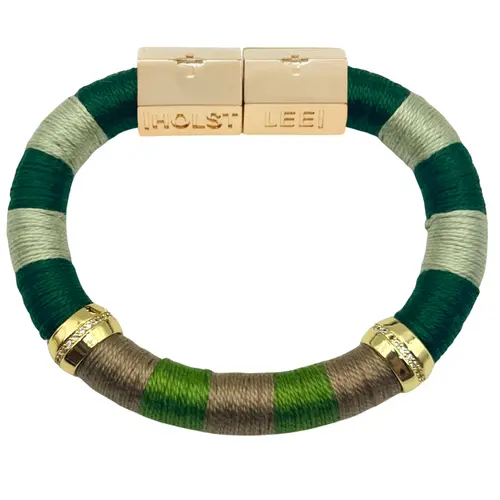 HOLST+LEE Colorblock Bangle Bracelet - Evergreen
