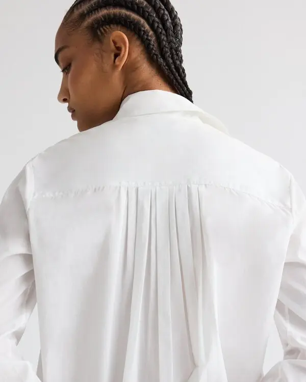 TWP Possetti Top In Cotton Shirting - White