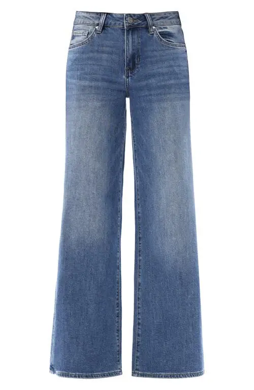 BAYEAS Mid-rise Wide-leg Jeans - Medium Blue