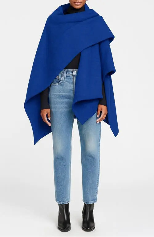 DIARRABLU Serenity Handmade Wrap Cape - Solid Blue