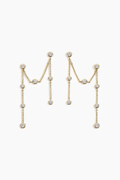 ELECTRIC PICKS Dewy Double Dangle Earrings - Gold
