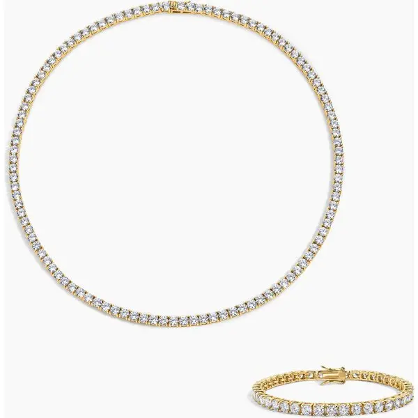 ELECTRIC PICKS Tennis Necklace And Bracelet Set - Gold