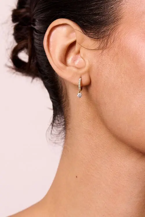 ELECTRIC PICKS Wesley Crystal Hoop Earrings