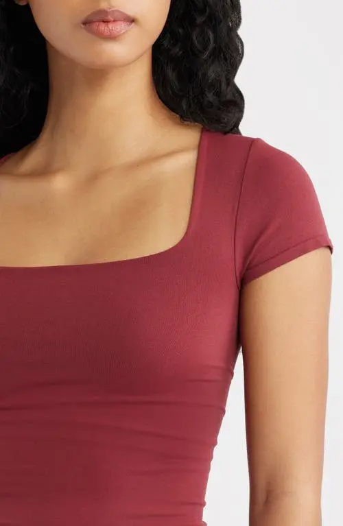 Free People Clean Lines Baby T-shirt - Pomegranate