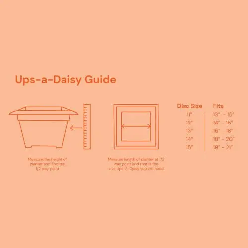 BLOEM Ups A Daisy Square Planter Insert 10.75 Inch X 0.75 Inch