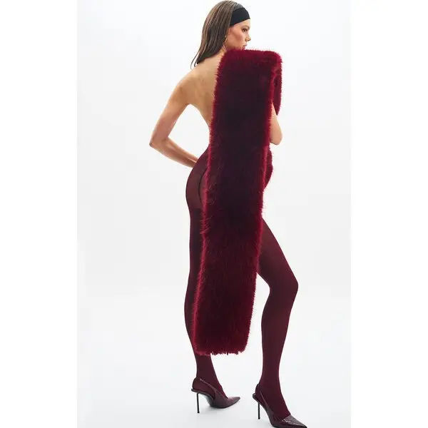MISS CIRCLE Jazmin Multi-wear Faux Fur Scarf - Burgundy