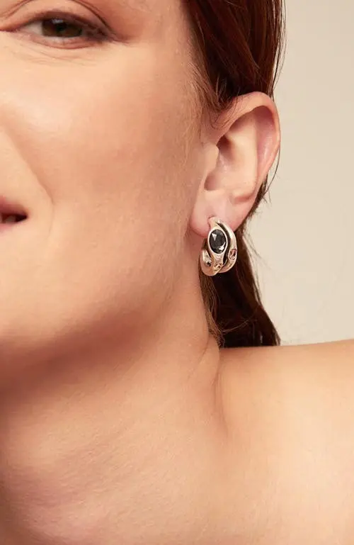 UNODE50 Stud Earrings With Crystal Accents