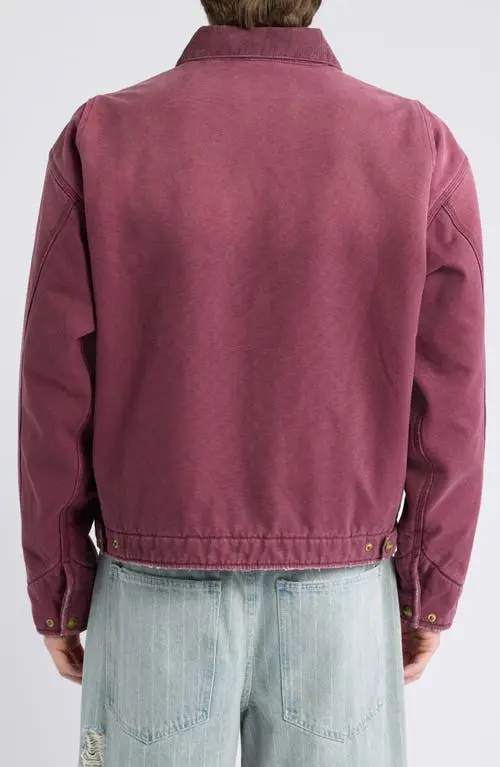ELWOOD Petrol Canvas Jacket - Maroon