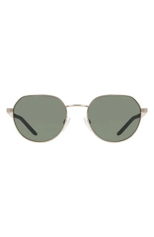 Nike Traveler Trend 52mm Round Sunglasses - Satin Gold/green