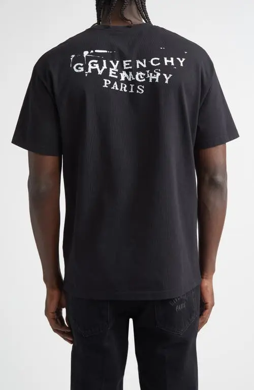 Givenchy Stamp Logo Regular Fit Graphic T-shirt - Black