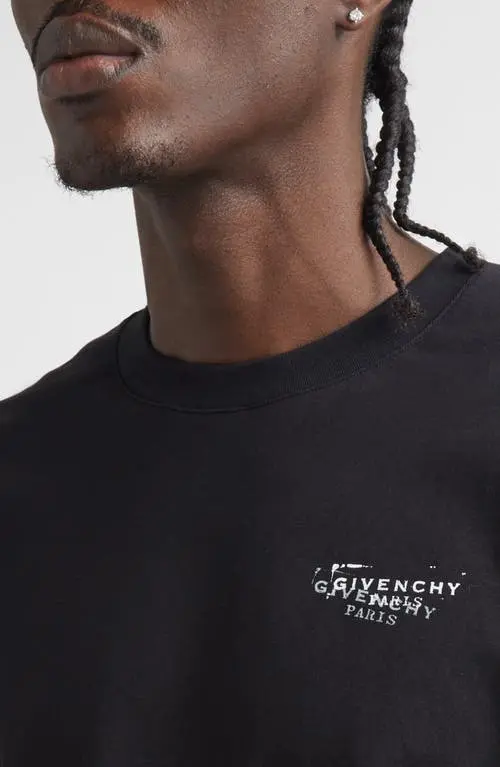 Givenchy Stamp Logo Regular Fit Graphic T-shirt - Black