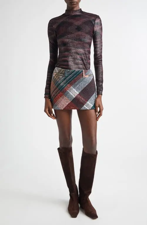 Missoni Flame Pattern Coated Sweater