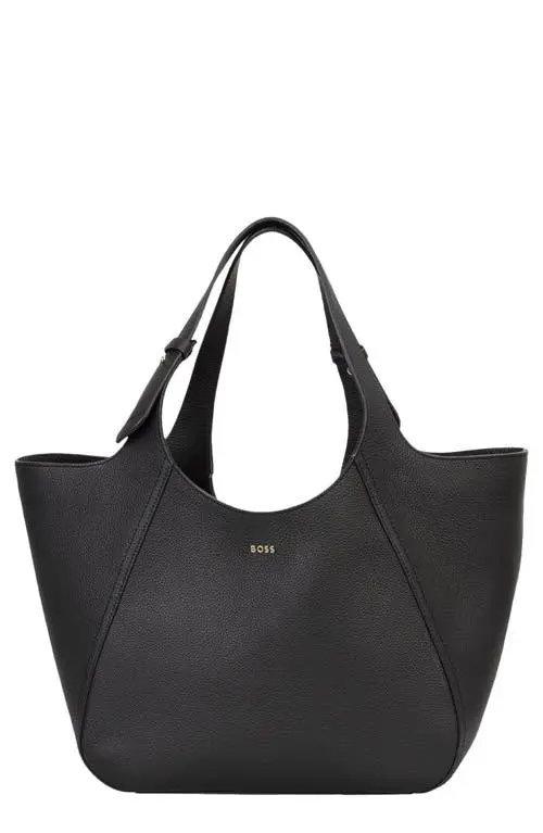 Hugo Big Lenah Leather Tote - Black